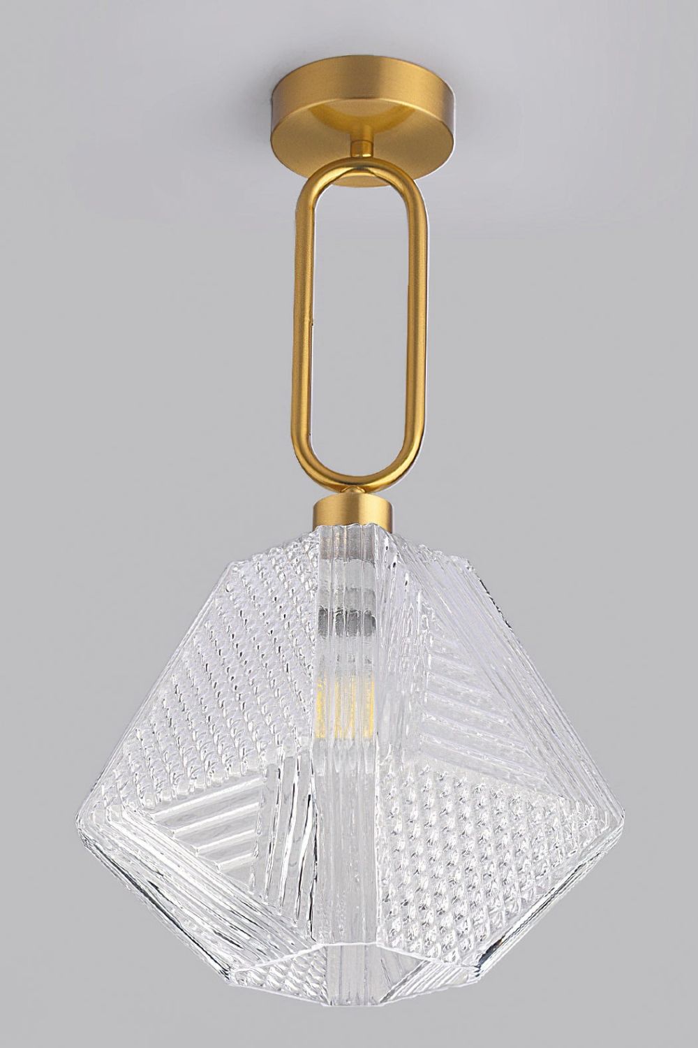 Diamond Cut Art Deco Ceiling Light