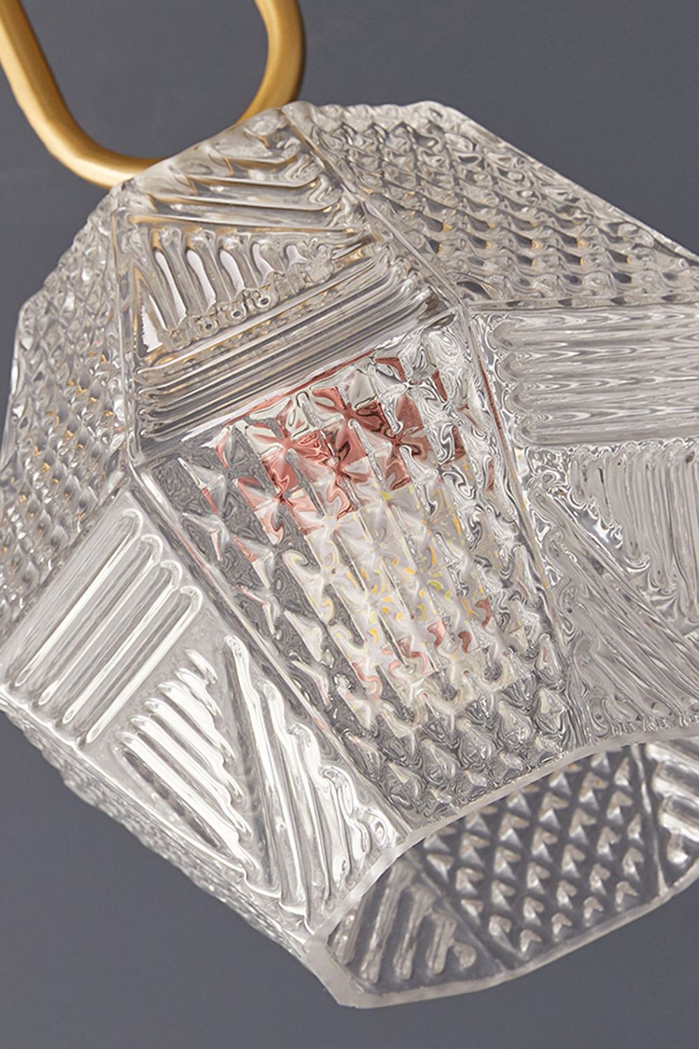 Diamond Cut Art Deco Ceiling Light