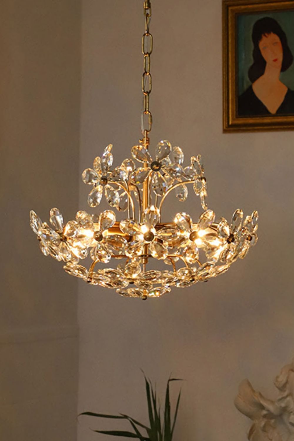 Crystal Flower Chandelier