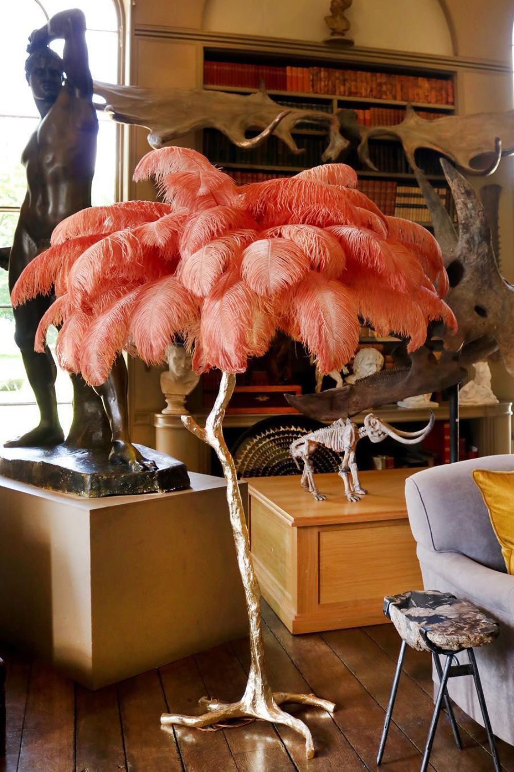 Ostrich Feather Floor Lamp