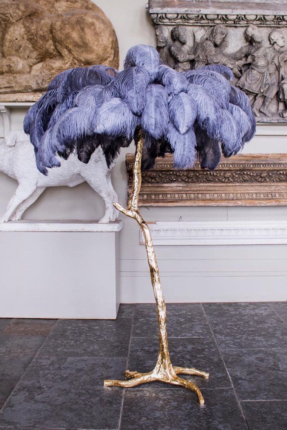 Ostrich Feather Floor Lamp