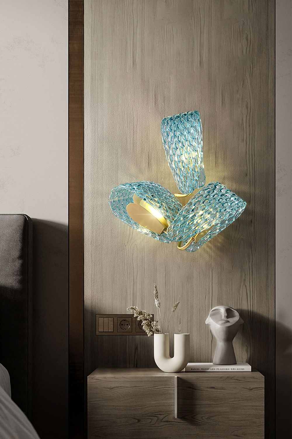 Petal Blue Glass Wall Lamp – SamuLighting